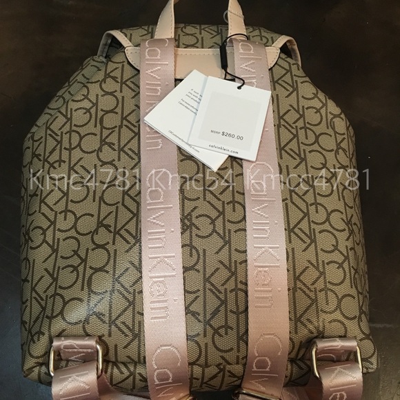 Calvin Klein | Bags | 26 Calvin Klein Ck Blush Pink Tan Backpack Purse ...